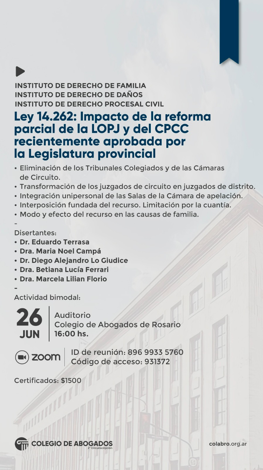 Ley 14.262: Impacto de la reforma parcial de la LOPJ y del CPCC ...